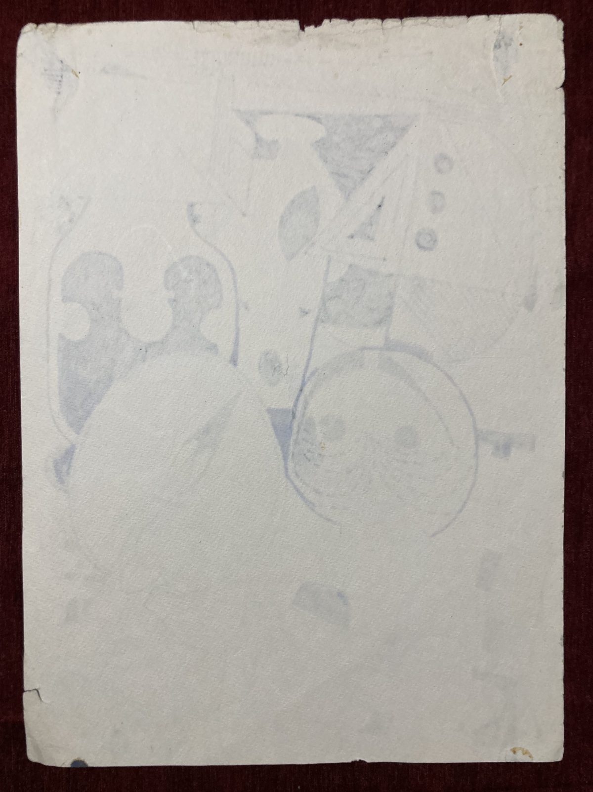 1970s Original Pen Marker Abstract Drawing Signed Charlie