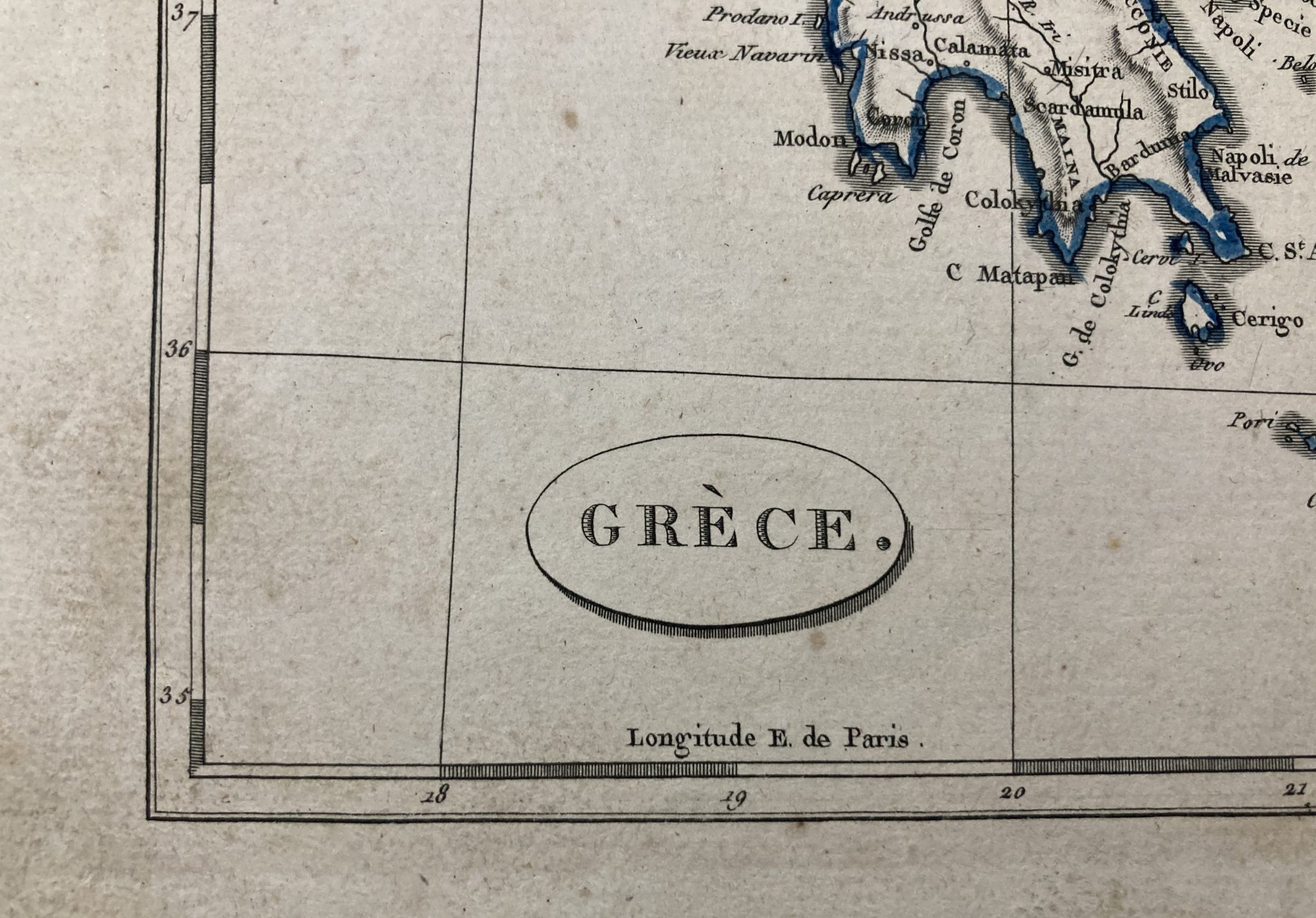 Antique Map Greece Copperplate Balkans Europe Atlas 1811 Pinkerton