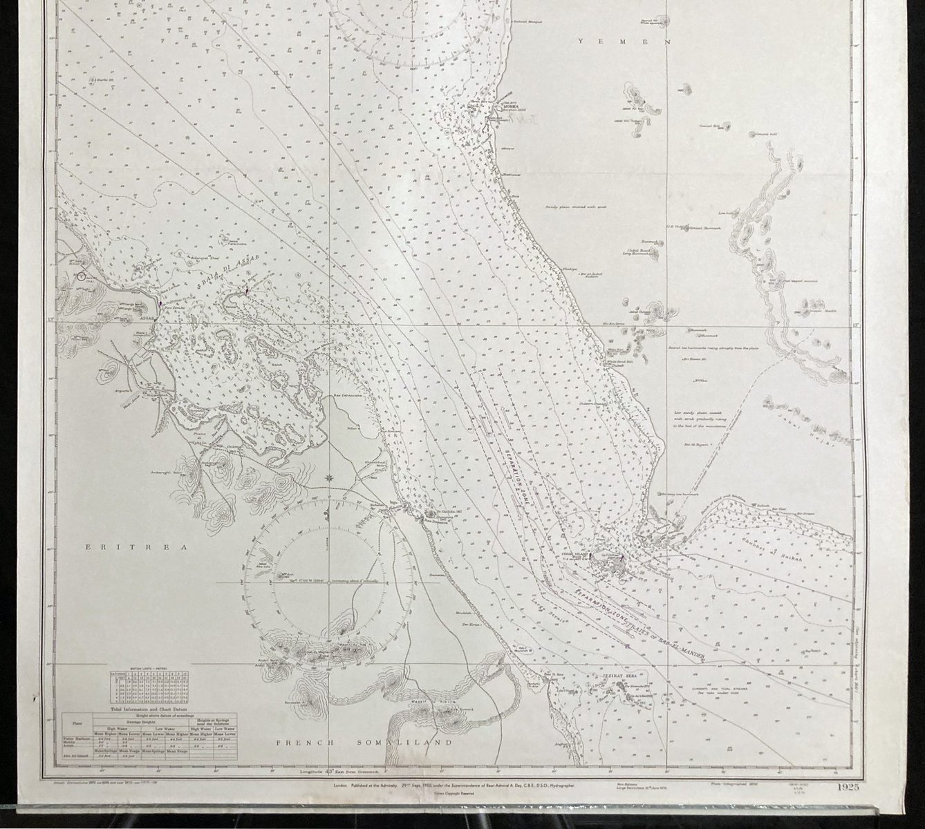 Nautical Chart Hanish Islands Straits of Bab-El-Mandeb Red Sea ...
