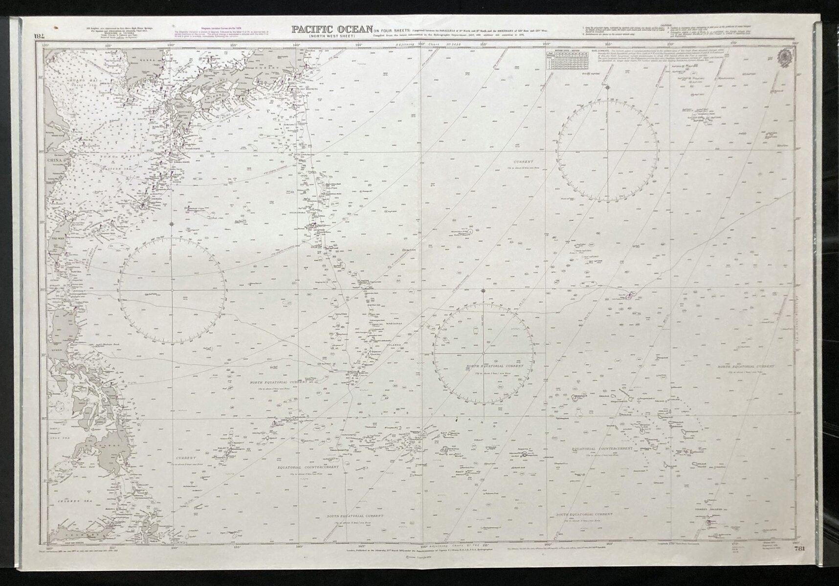 Nautical Chart North West Pacific Maritime Taiwan Philippines Admiralty ...