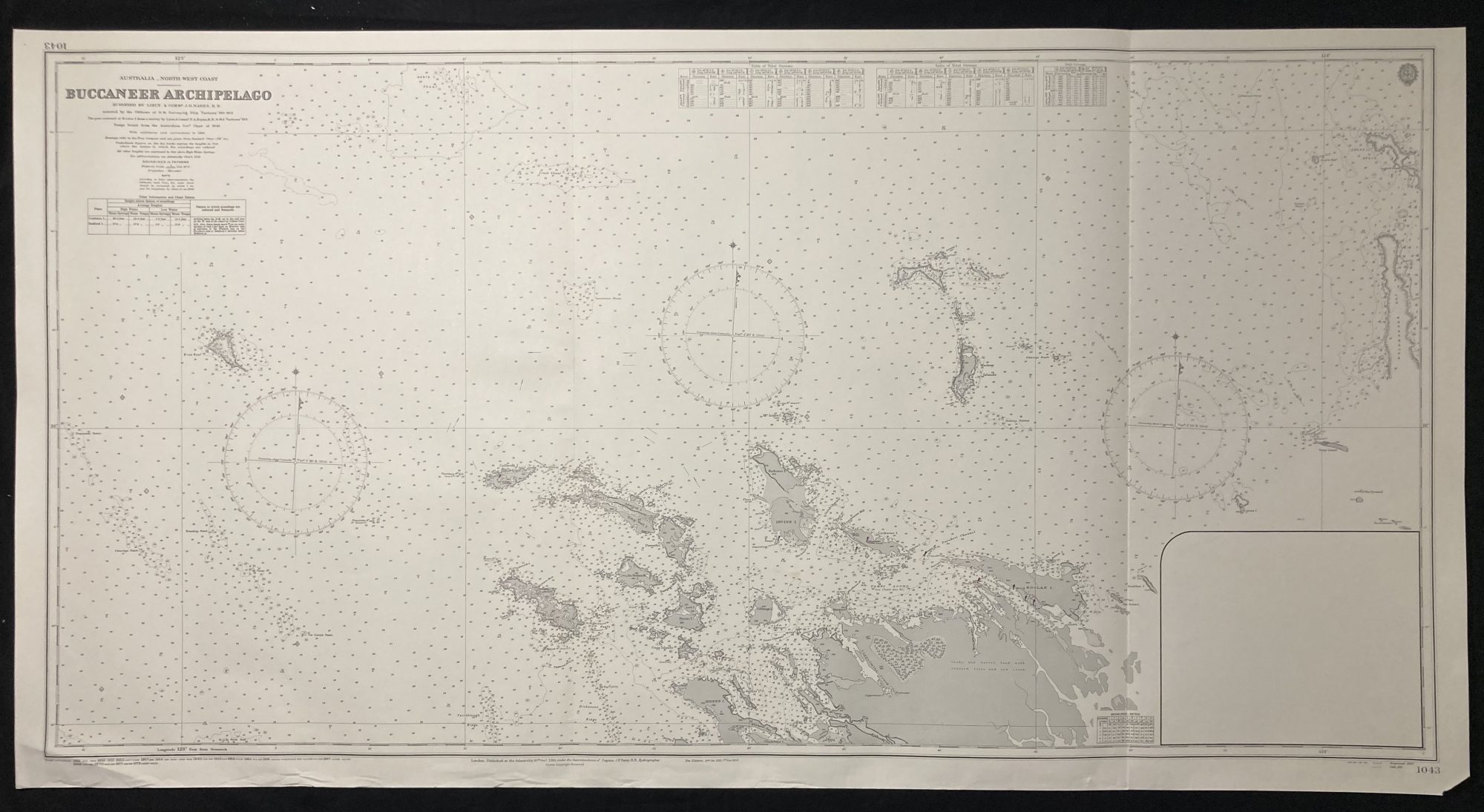 Nautical Chart Buccaneer Archipelago Australia Pacific Admiralty 1980