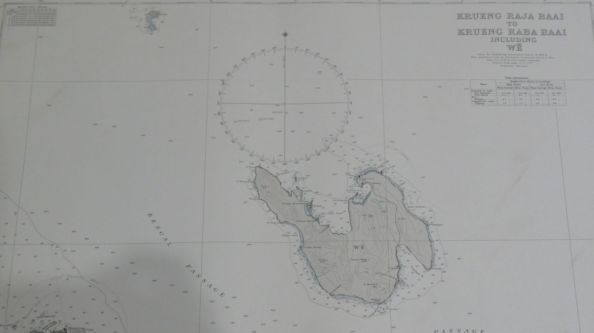 Nautical Chart Krueng Raja to Raba Baai Including We Sumatra Admiralty 1980
