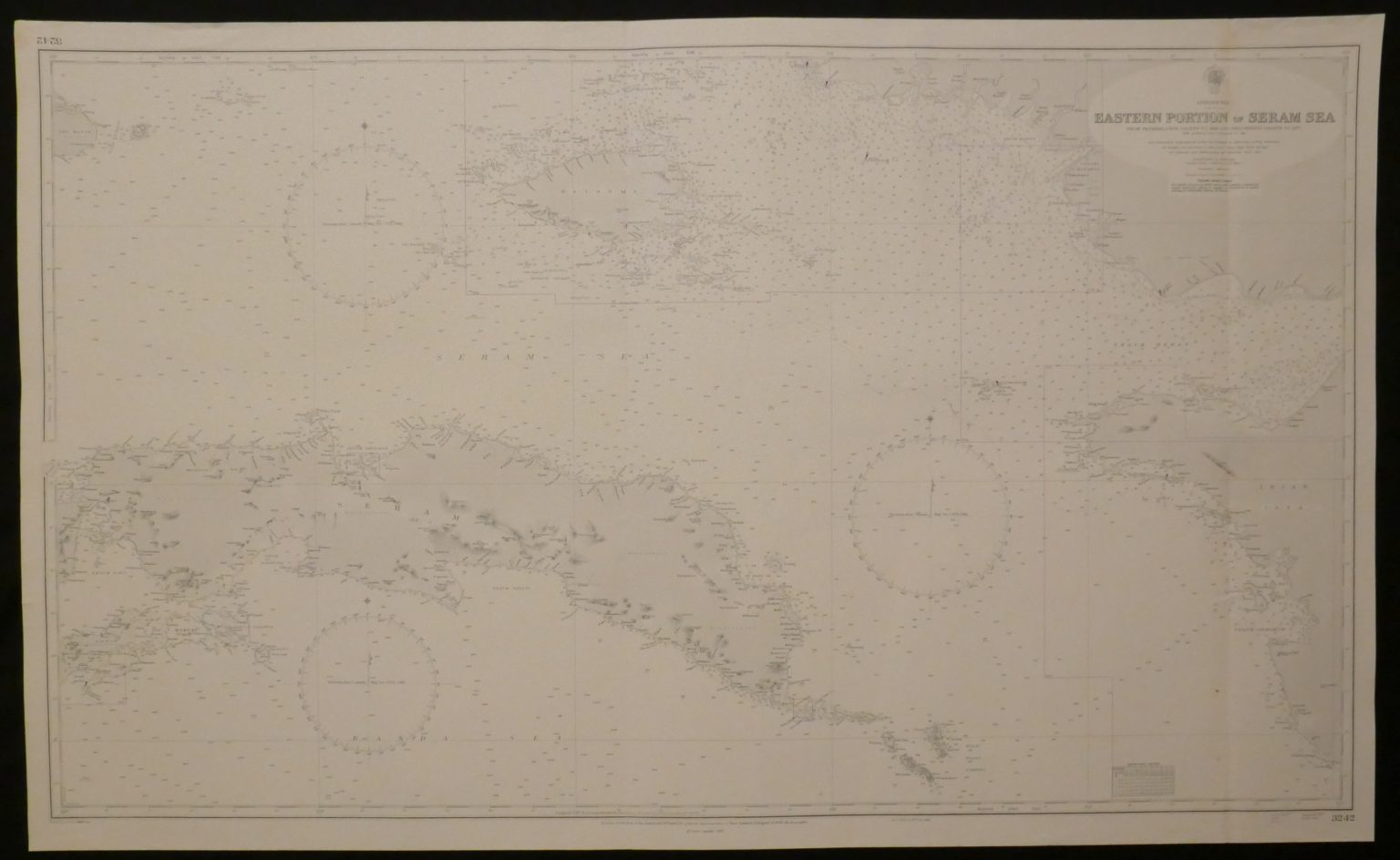 Nautical Chart Eastern Portion of Seram Sea Indonesia Admiralty 1980