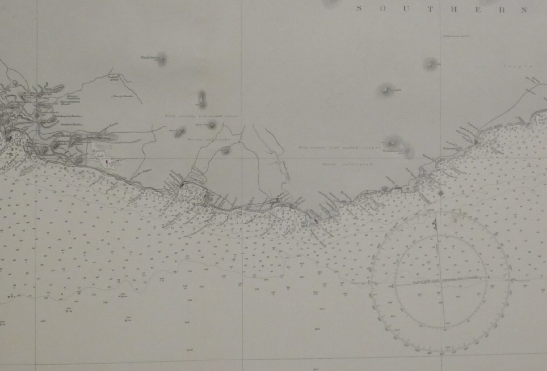 Nautical Chart Galle to Little Basses Ceylon Sri Lanka Admiralty 1976