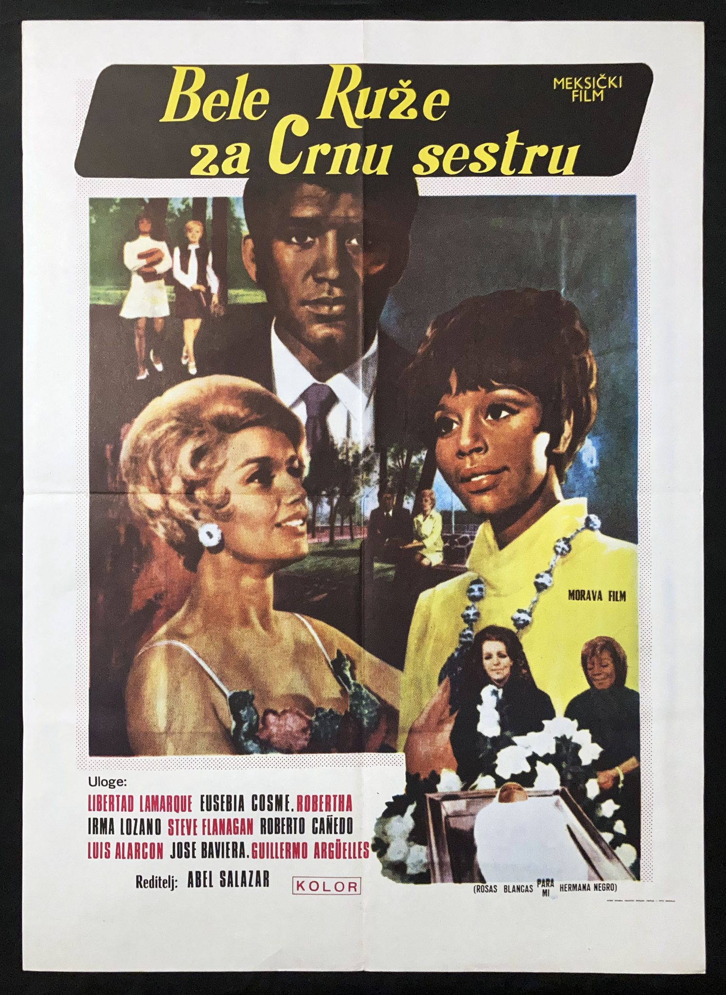 Original Movie Poster Rosas Blancas Para Mi Hermana Negra Abel Salazar 1970