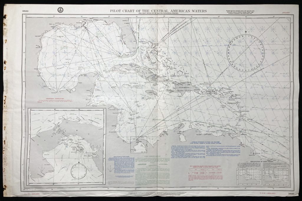 Pilot Charts Atlas Central American Waters by Month 3500 DMAHTC Lot 6 ...