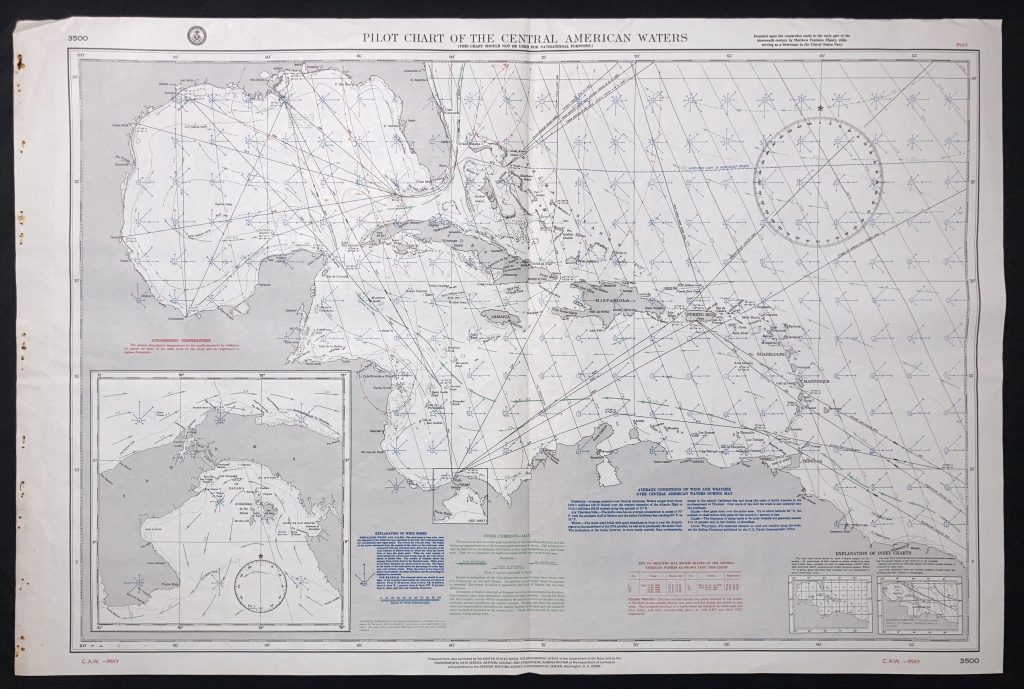 Pilot Charts Atlas Central American Waters by Month 3500 DMAHTC Lot 6 ...