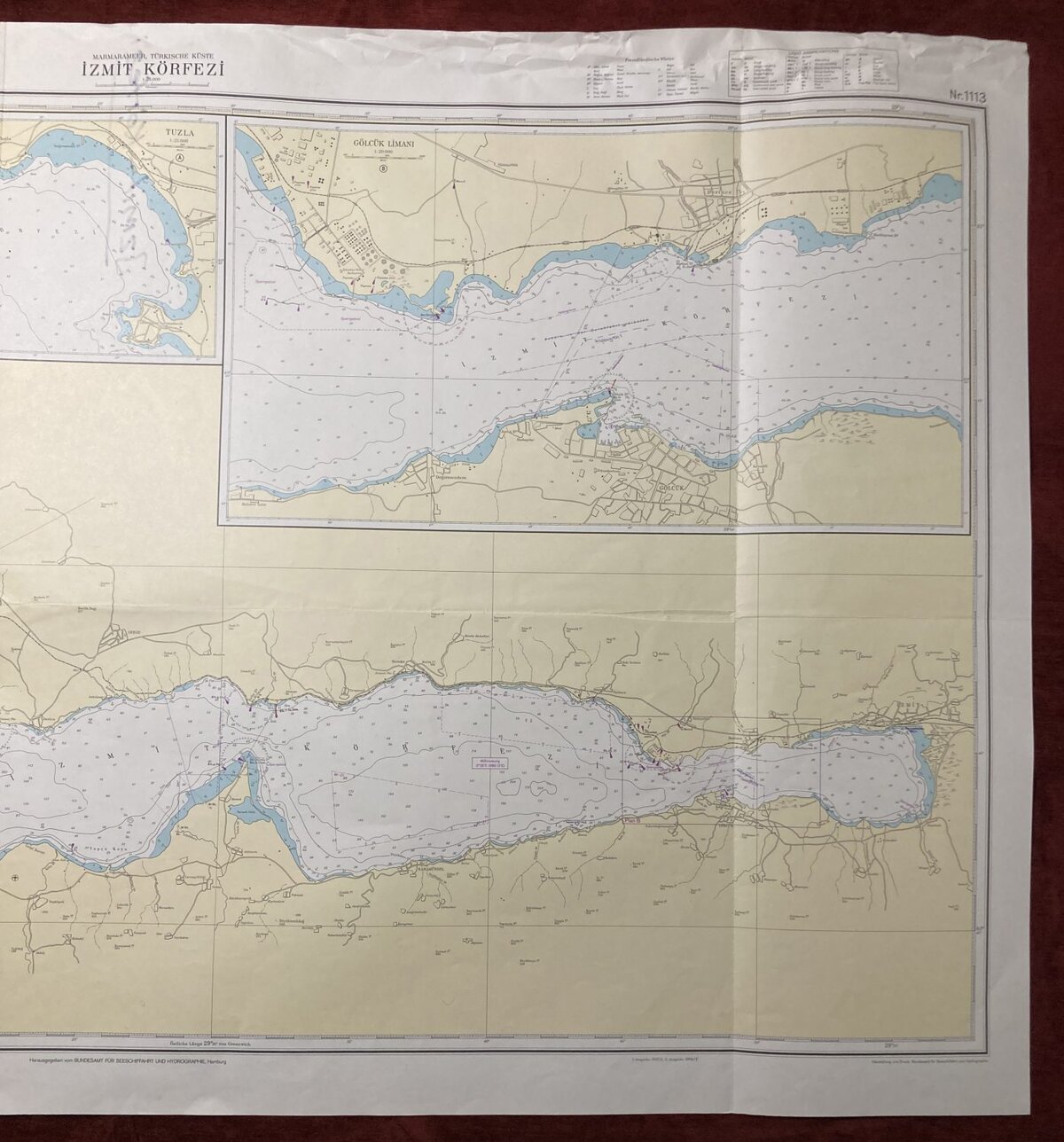 Nautical Chart Dardanelles Turkey Marmara Aegean Sea 1995 BSH