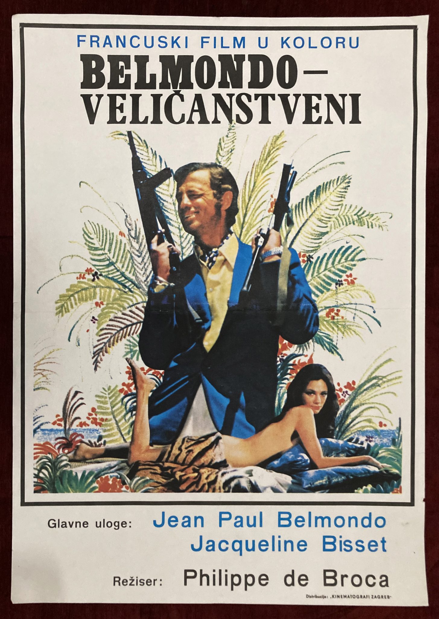 Vintage Poster Le Magnifique 1973 Jean-Paul Belmondo Philippe de Broca