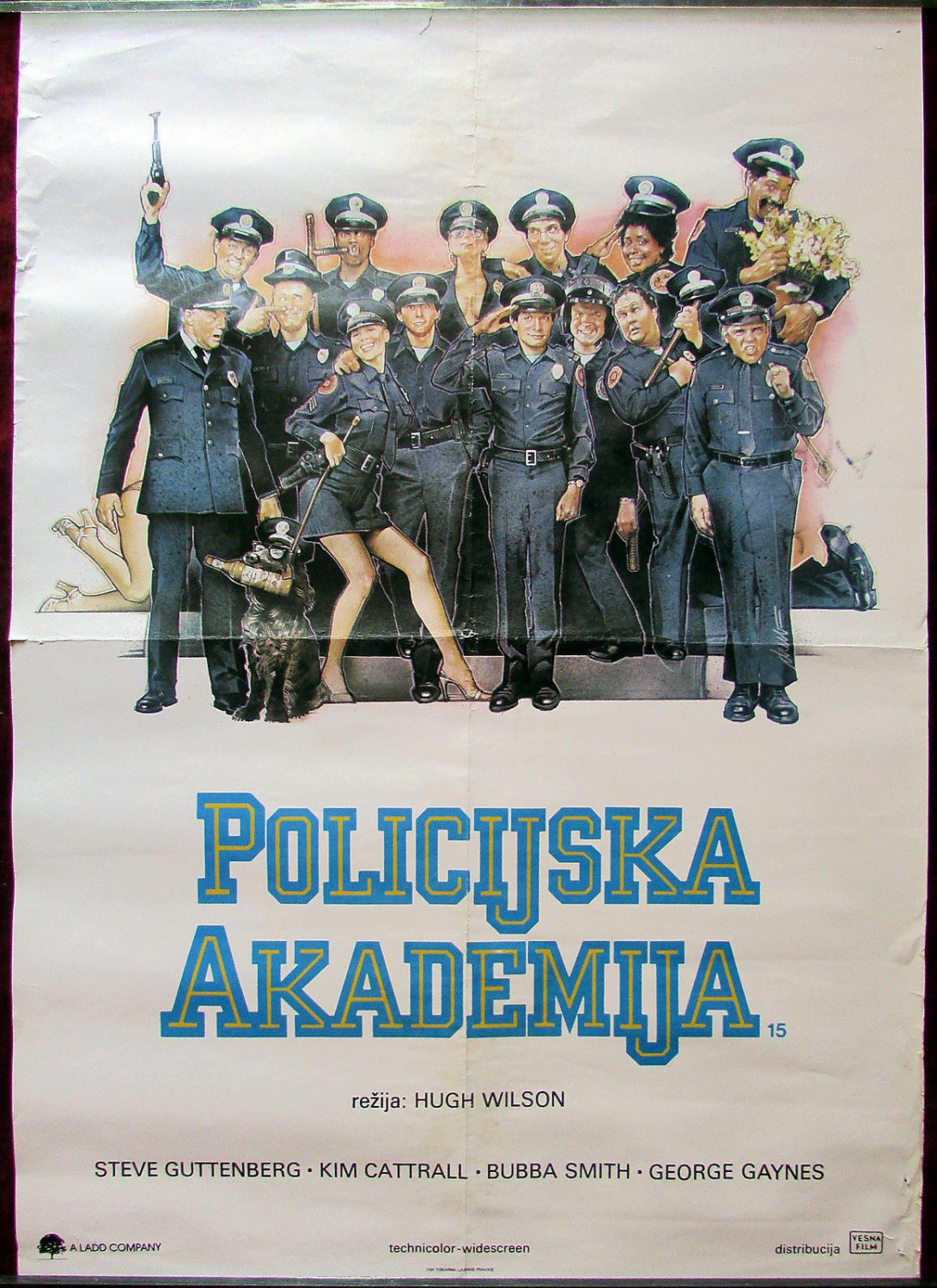 Police Academy Poster Vintage Original Movie 1984 Serbian Ed