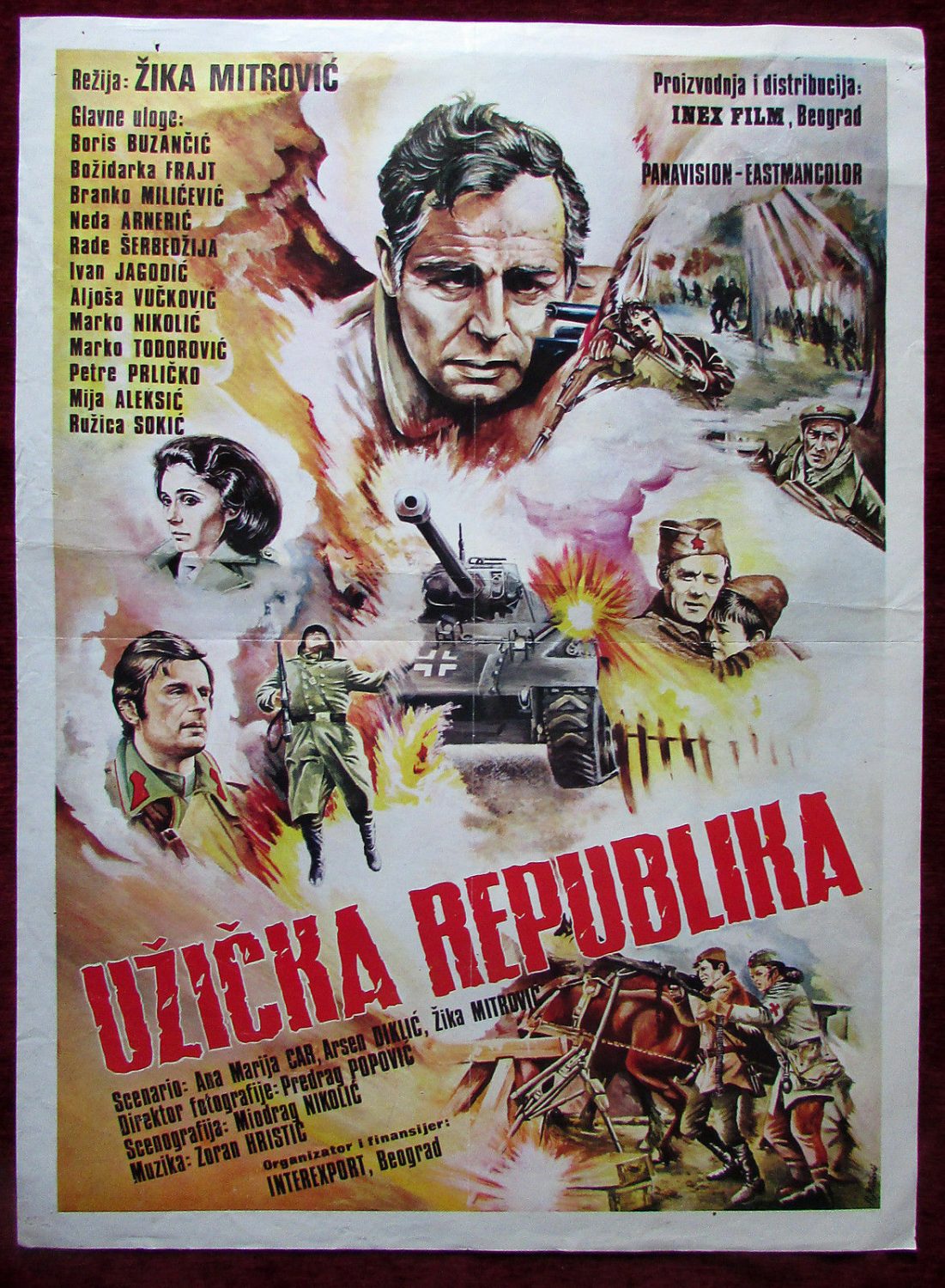 1974 Original Movie Poster Uzicka Republika 67 Days WIWI Mitrovic ...