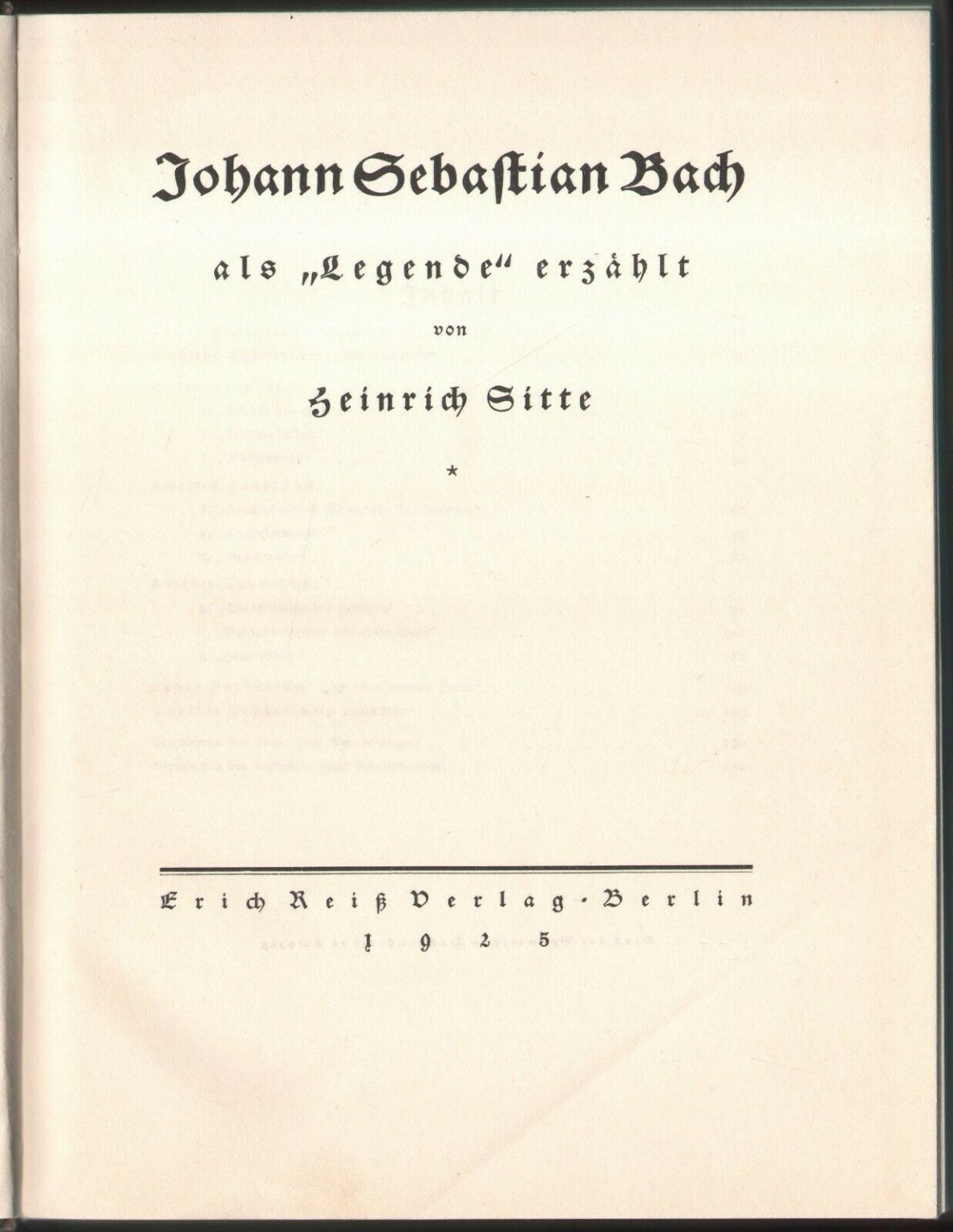 Johann Sebastian Bach Biography Illustrated Music 1925