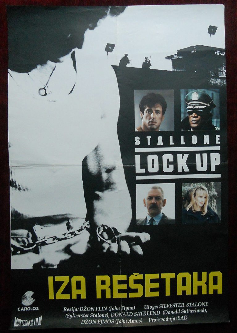 1989 LOCK UP Original Movie Poster Sylvester Stallone Donald Sutherland ...
