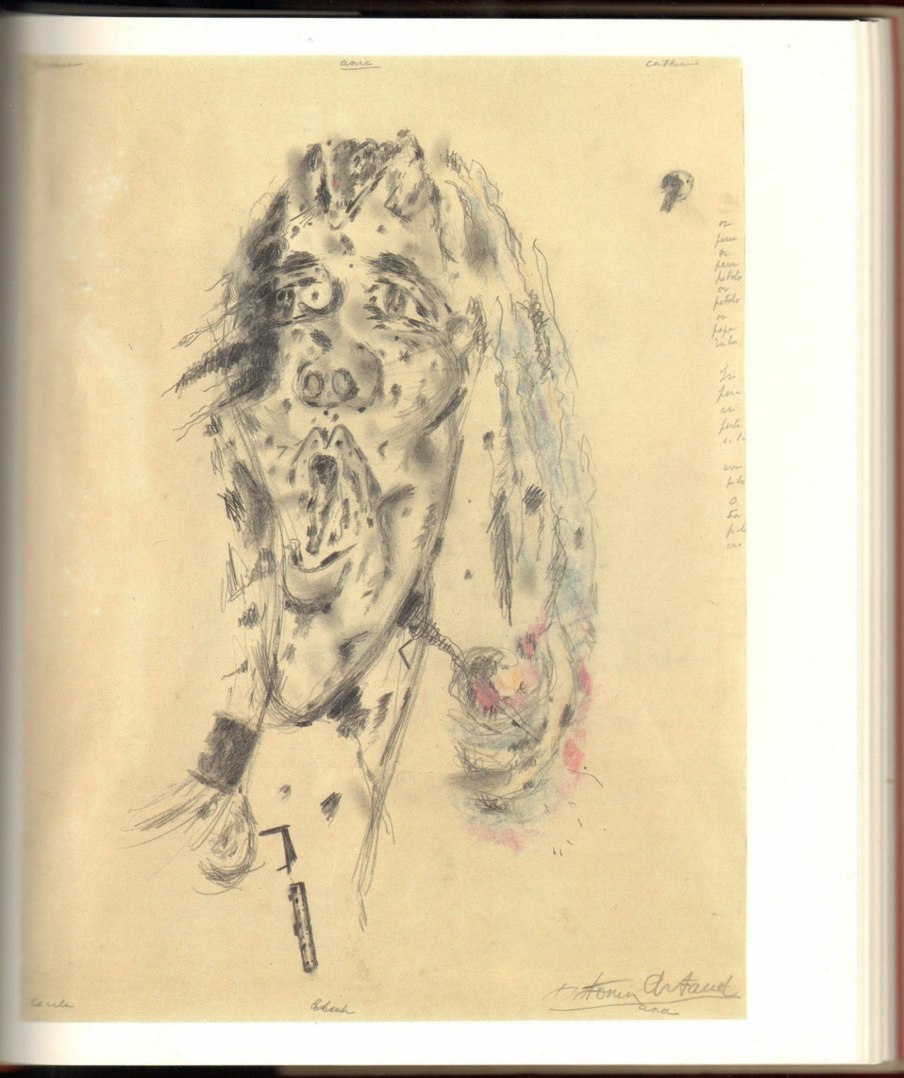 1996 Antonin Artaud Works on Paper Modern Art Playwright Theatre Actor ...