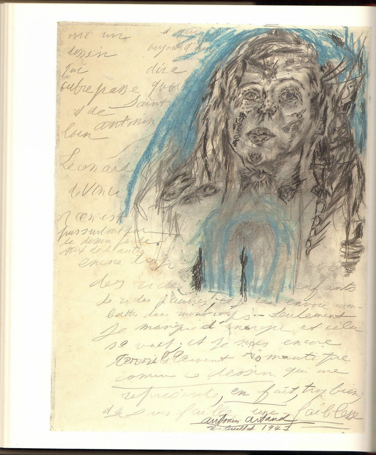 1996 Antonin Artaud Works on Paper Modern Art Playwright Theatre Actor ...