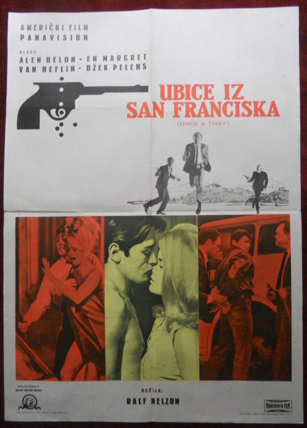 1965 Original Movie Poster Once a Thief Ralph Nelson Alain Delon Ann ...