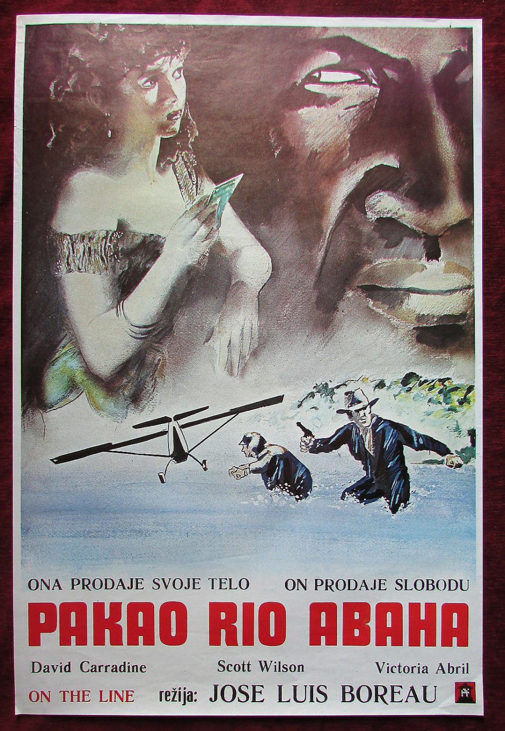 1984 Original Movie Poster On the Line David Carradine Scott Wilson ...