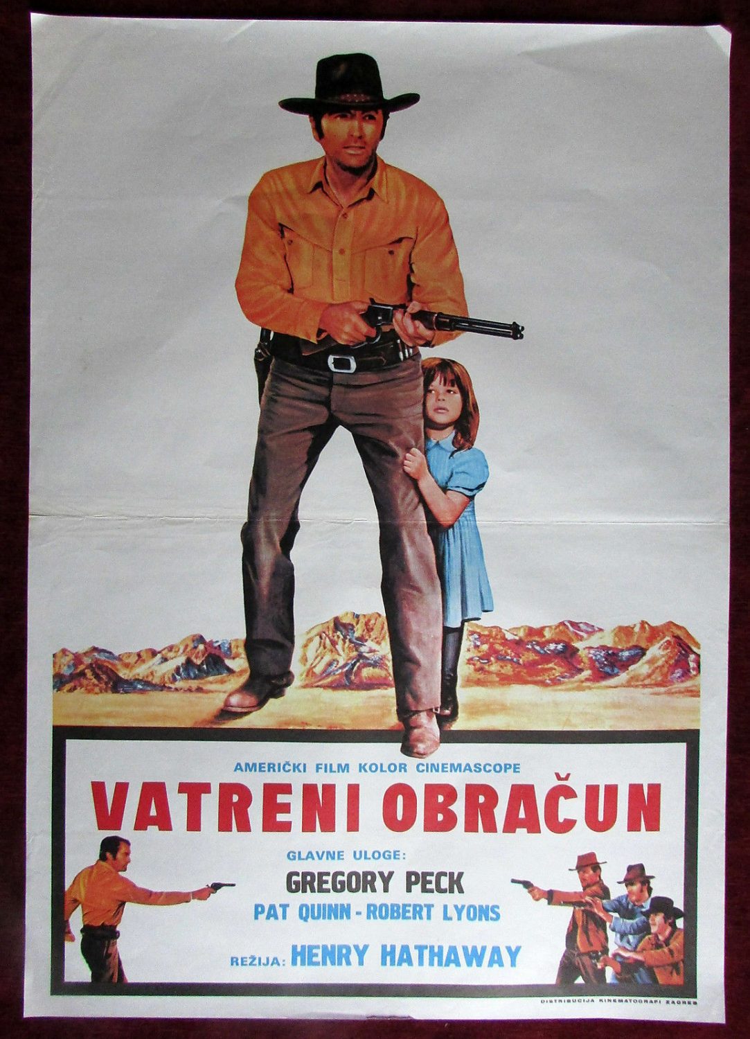 1971 Original Movie Poster Shoot Out Gregory Peck Patricia Quinn Will James YU