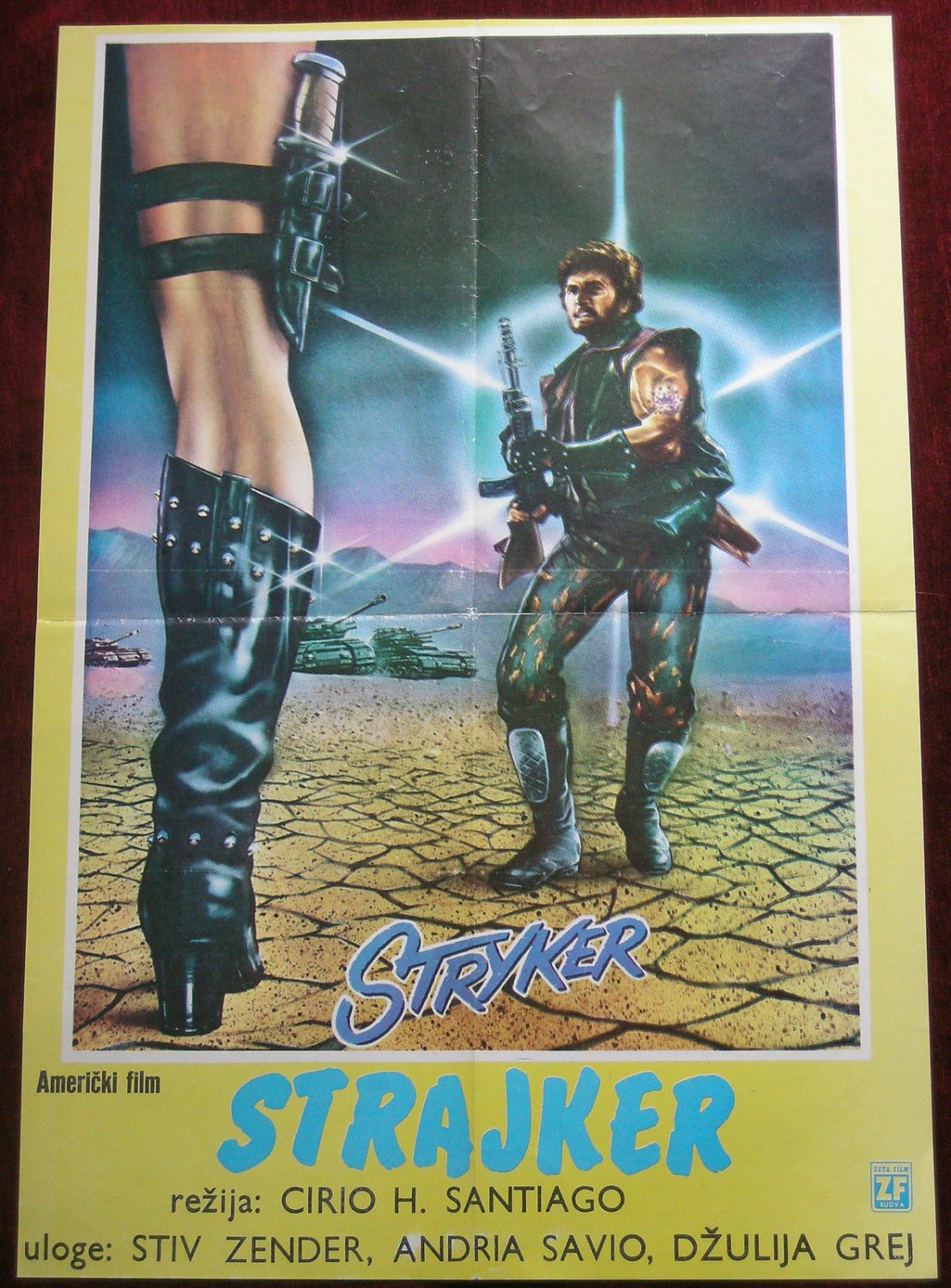 1983 Original Movie Poster Stryker America Action Sci Fi Cirio Santiago