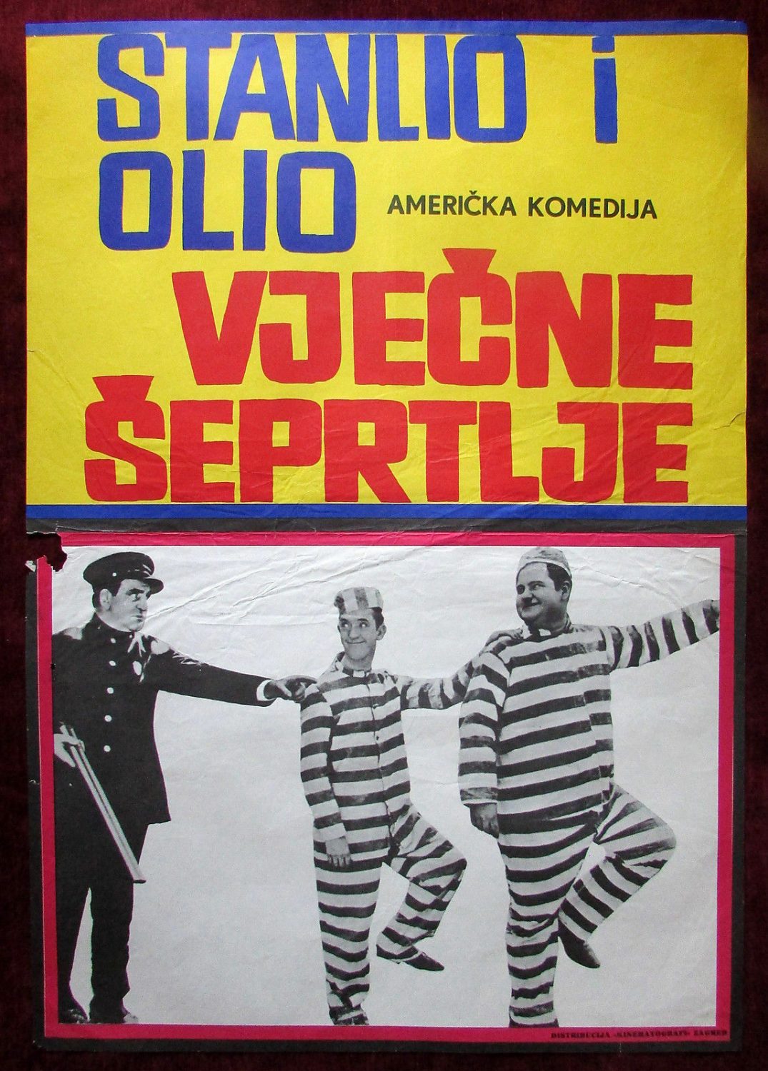 1950s Original Movie Poster Stanlio Olio Stan Laurel Oliver Hardy EX YU ...