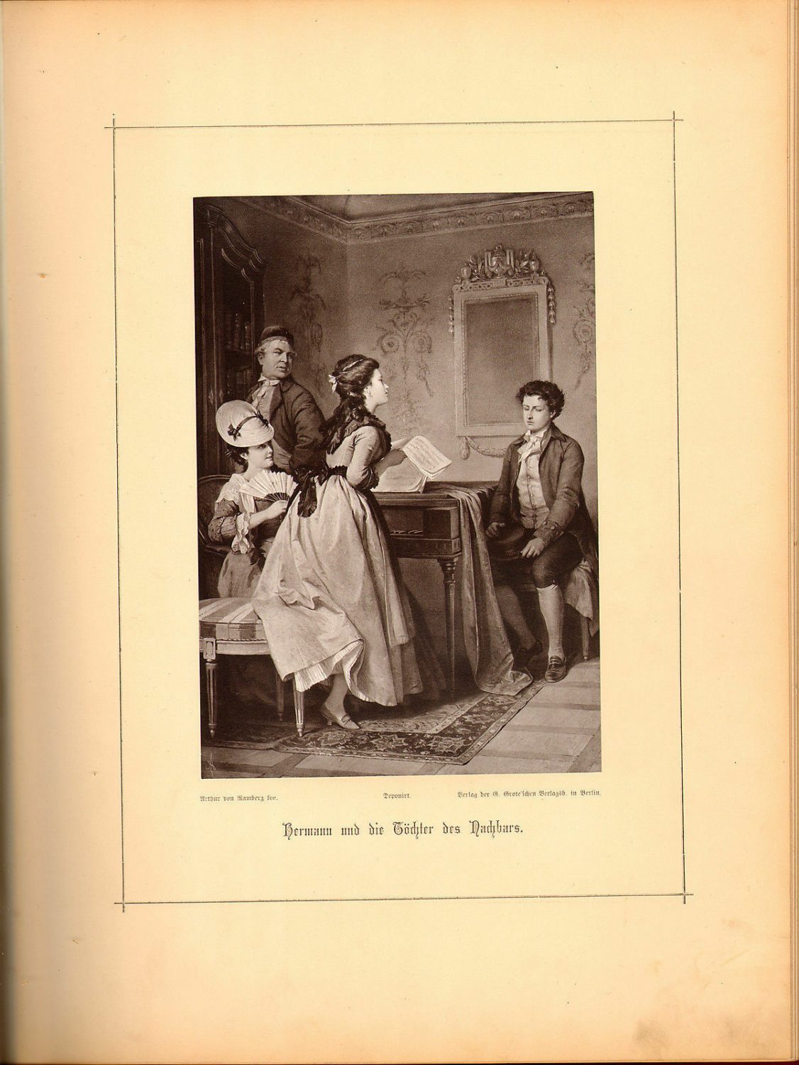 Hermann und Dorothea Poem Illustrated Goethe Literature 1881