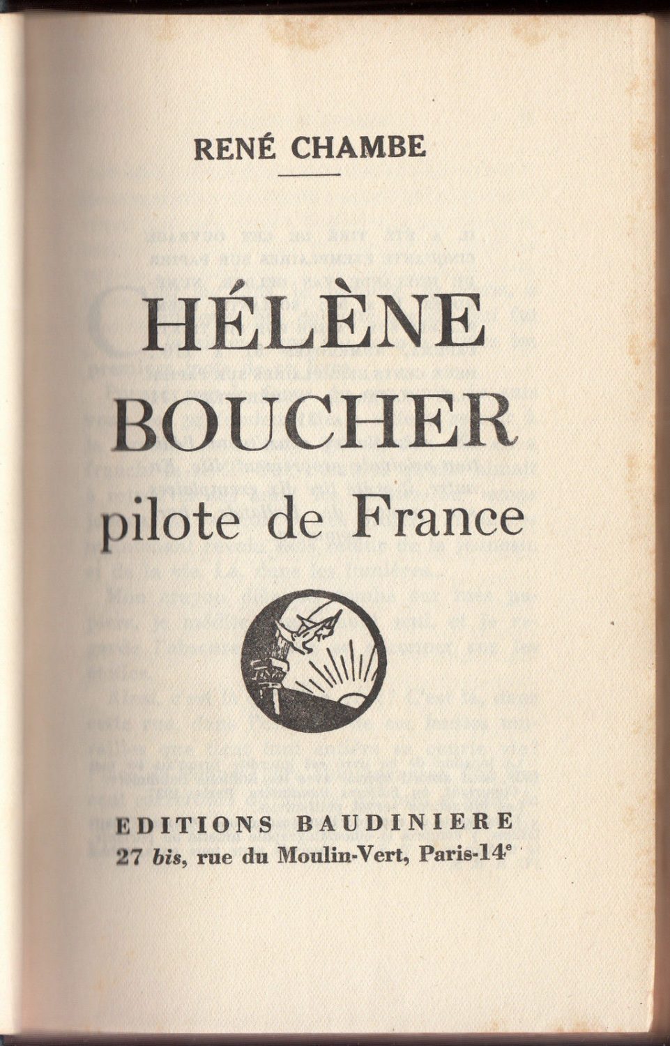 Helene Boucher Biography Women World Record Pilot Aviation