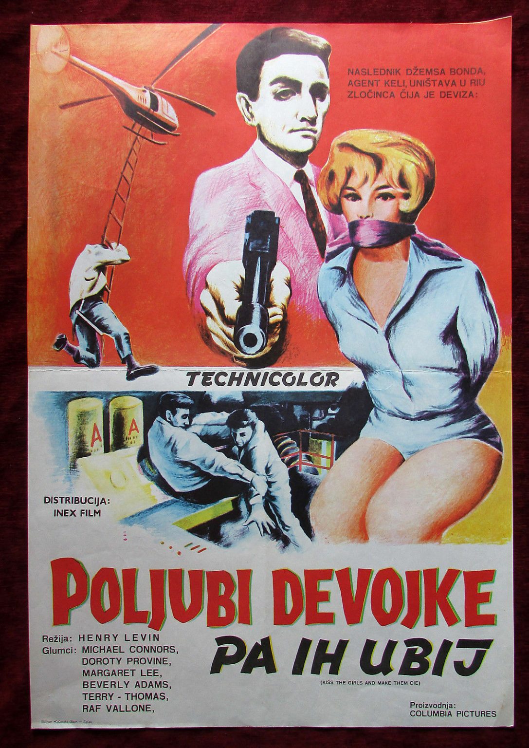 1966 Original Movie Poster Kiss the Girls and Make Them Die Operazione ...