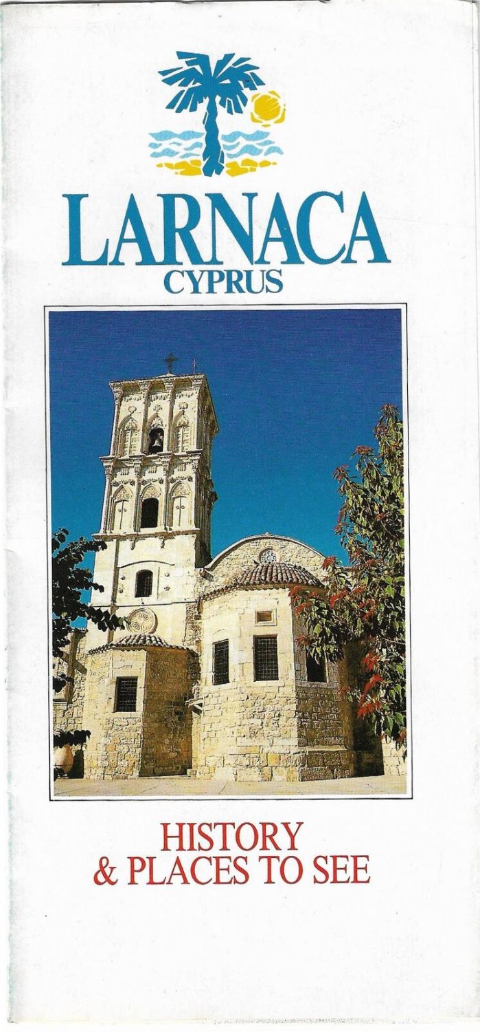 Original Travel Brochure Cyprus Larnaca Tourism Illustrated Map Guide ...